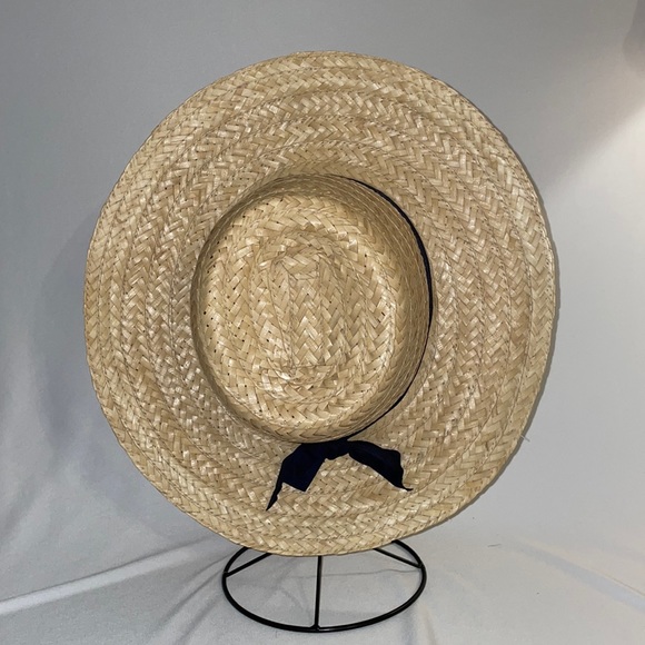Accessories | Shaker Straw Hat Black Ribbon | Poshmark
